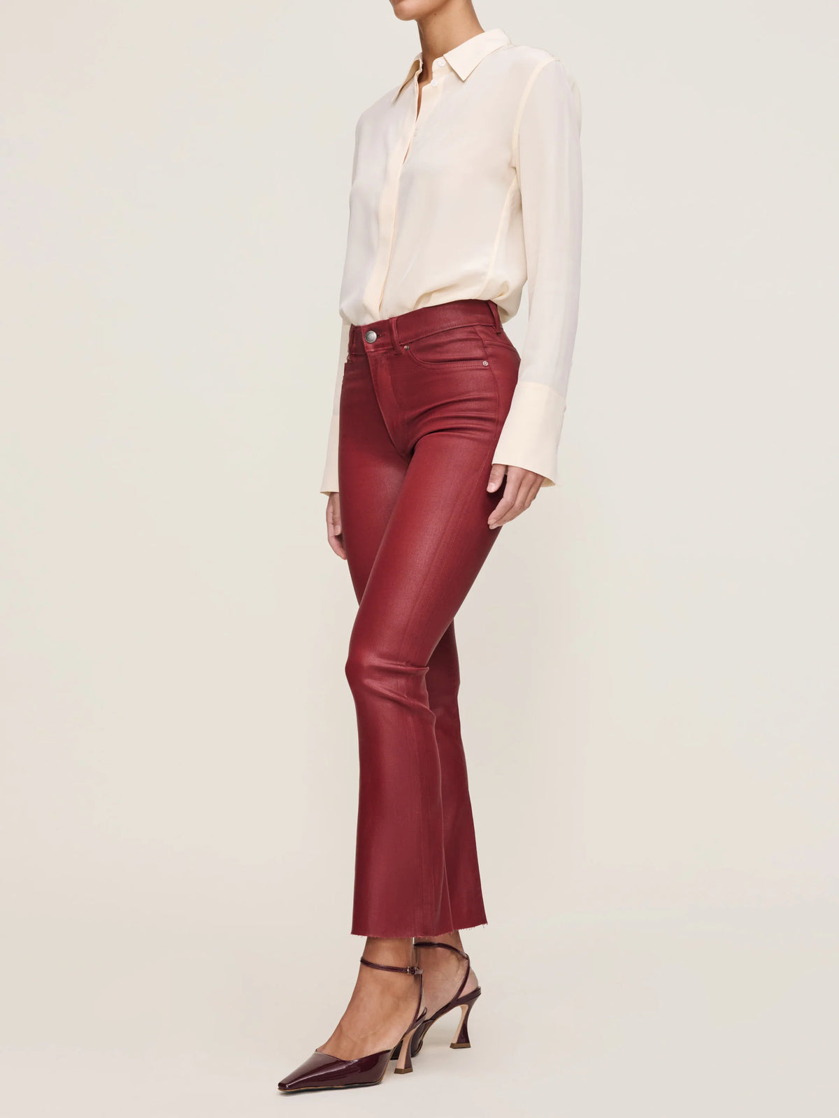Bridget Boot Crop | Cherry Coated | K. McCarthy