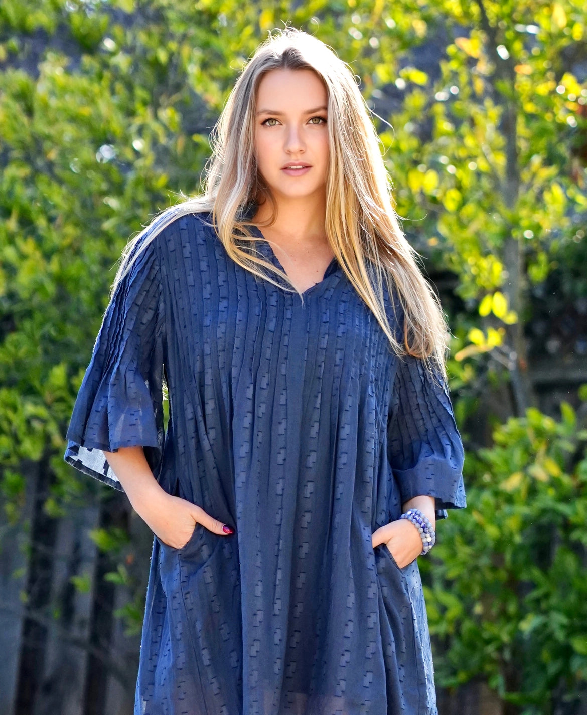 Kat Mini Tunic Dress | Navy | K. McCarthy