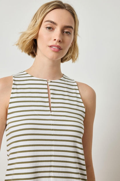 Keyhole Tank Dress | Kelp Stripe | K. McCarthy